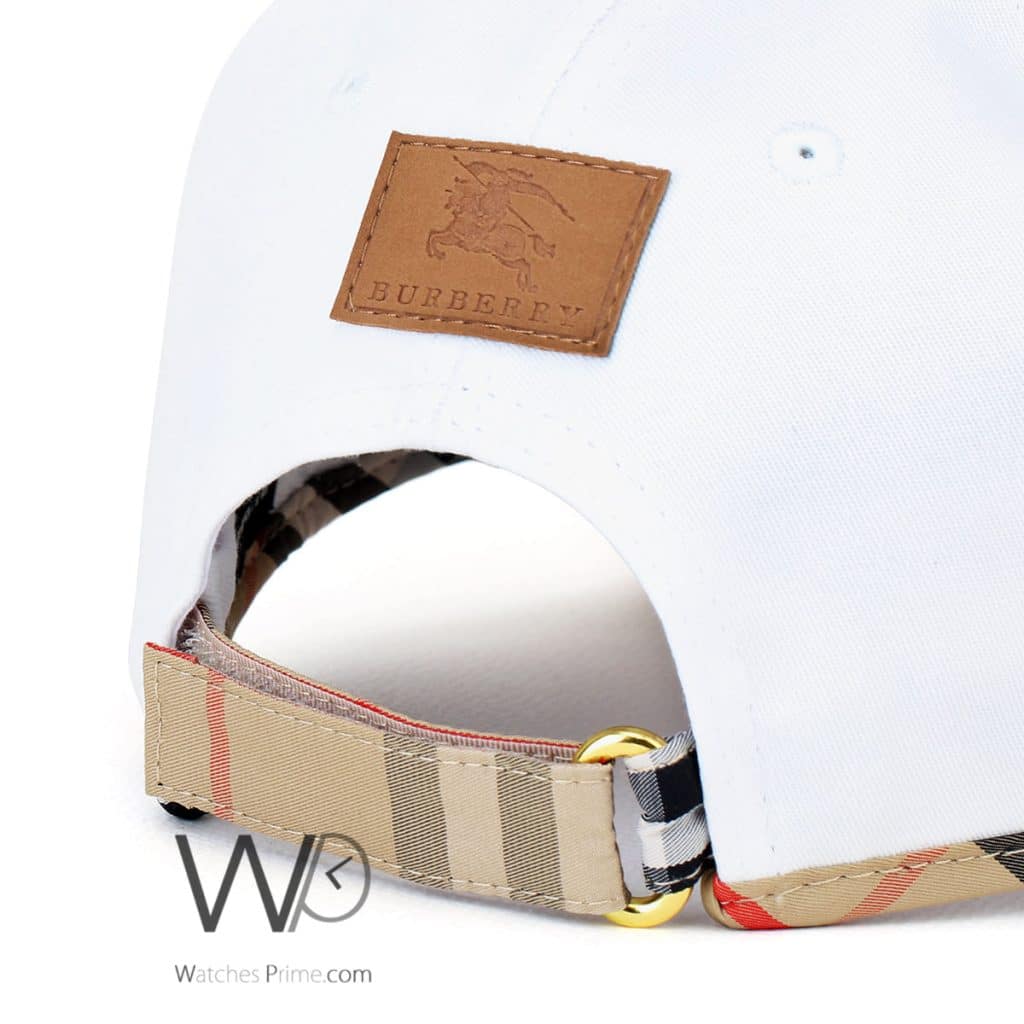 Burberry BT Baseball Cap White Cotton | Watches Prime