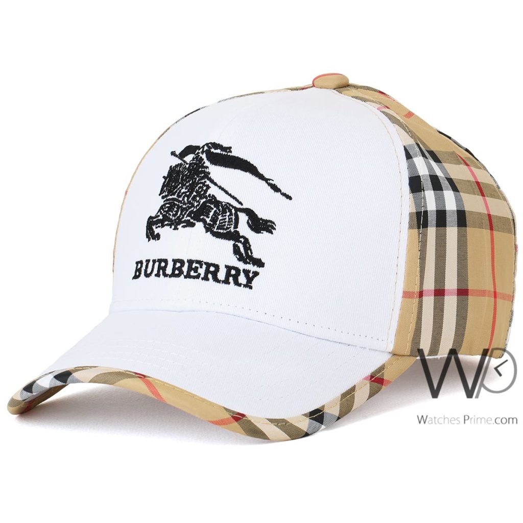 Burberry BT White Beige Baseball Cap | Watches Prime