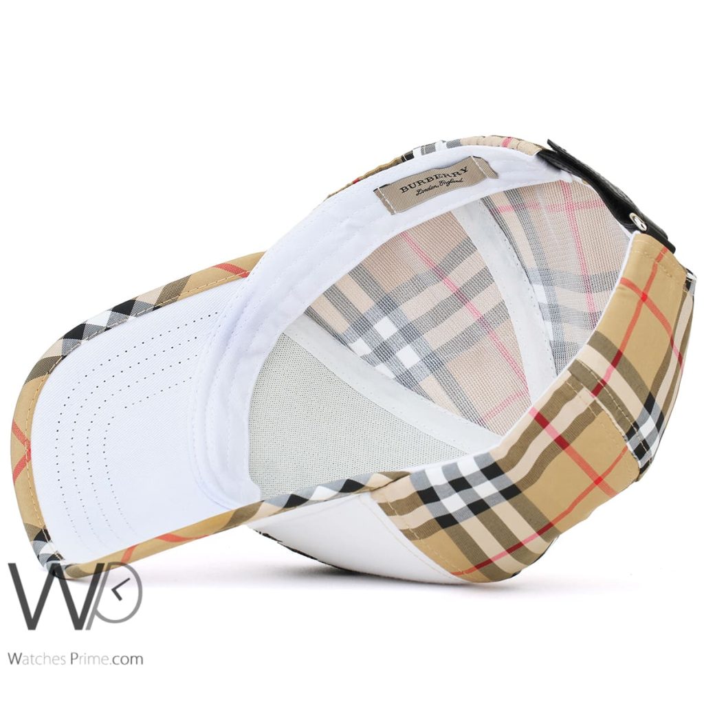 Burberry BT White Beige Baseball Cap | Watches Prime