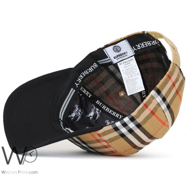 Burberry BT Beige Black Baseball Cap | Watches Prime