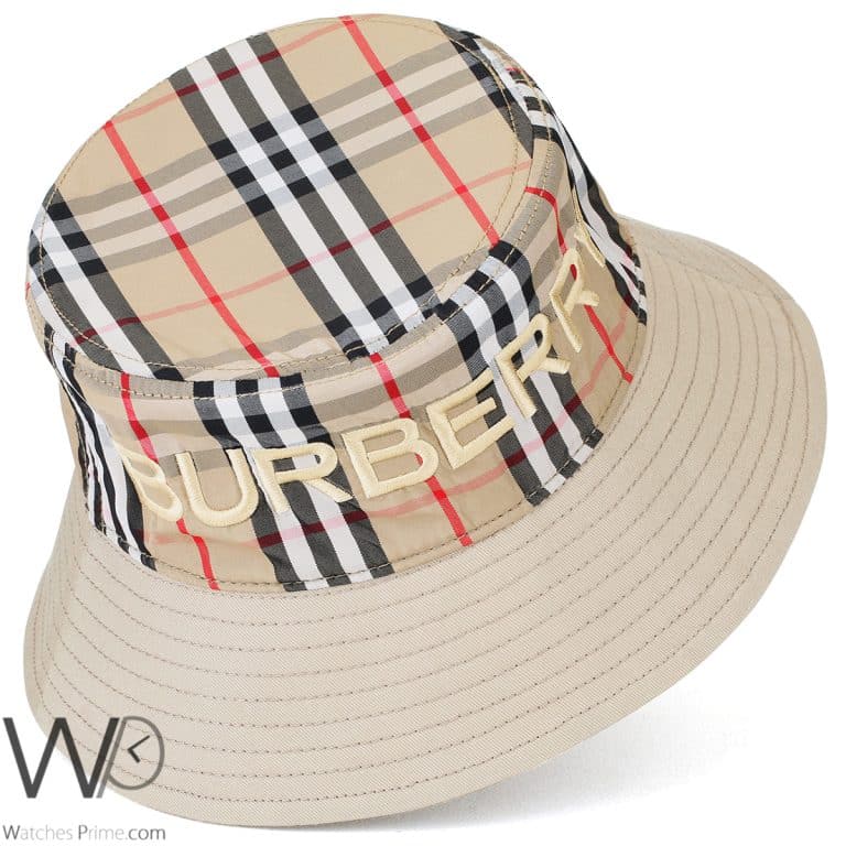 Burberry Bucket Summer Sun Hat Beige Cotton | Watches Prime