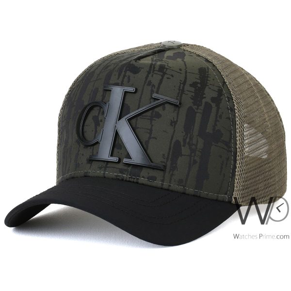 Calvin Klein CK Green Trucker Cotton Hat | Watches Prime