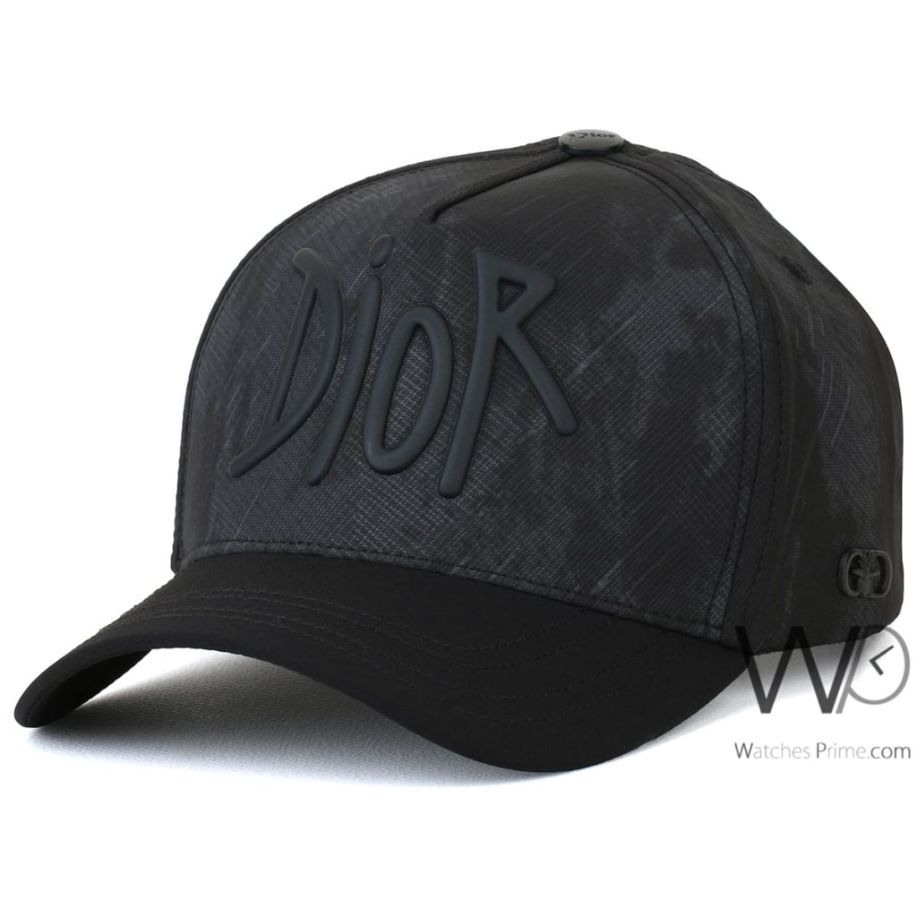 Christian Dior Black Baseball Cotton CD Cap | Watches Prime