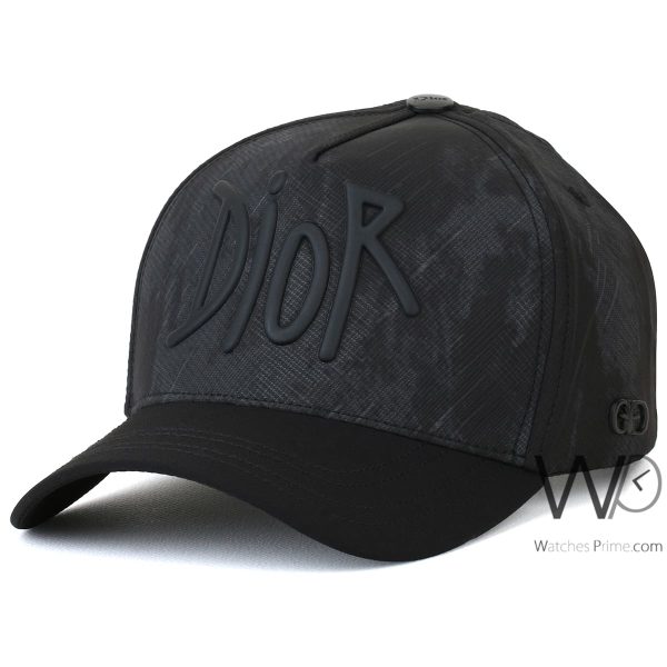 Christian Dior Black Baseball Cotton CD Cap | Watches Prime