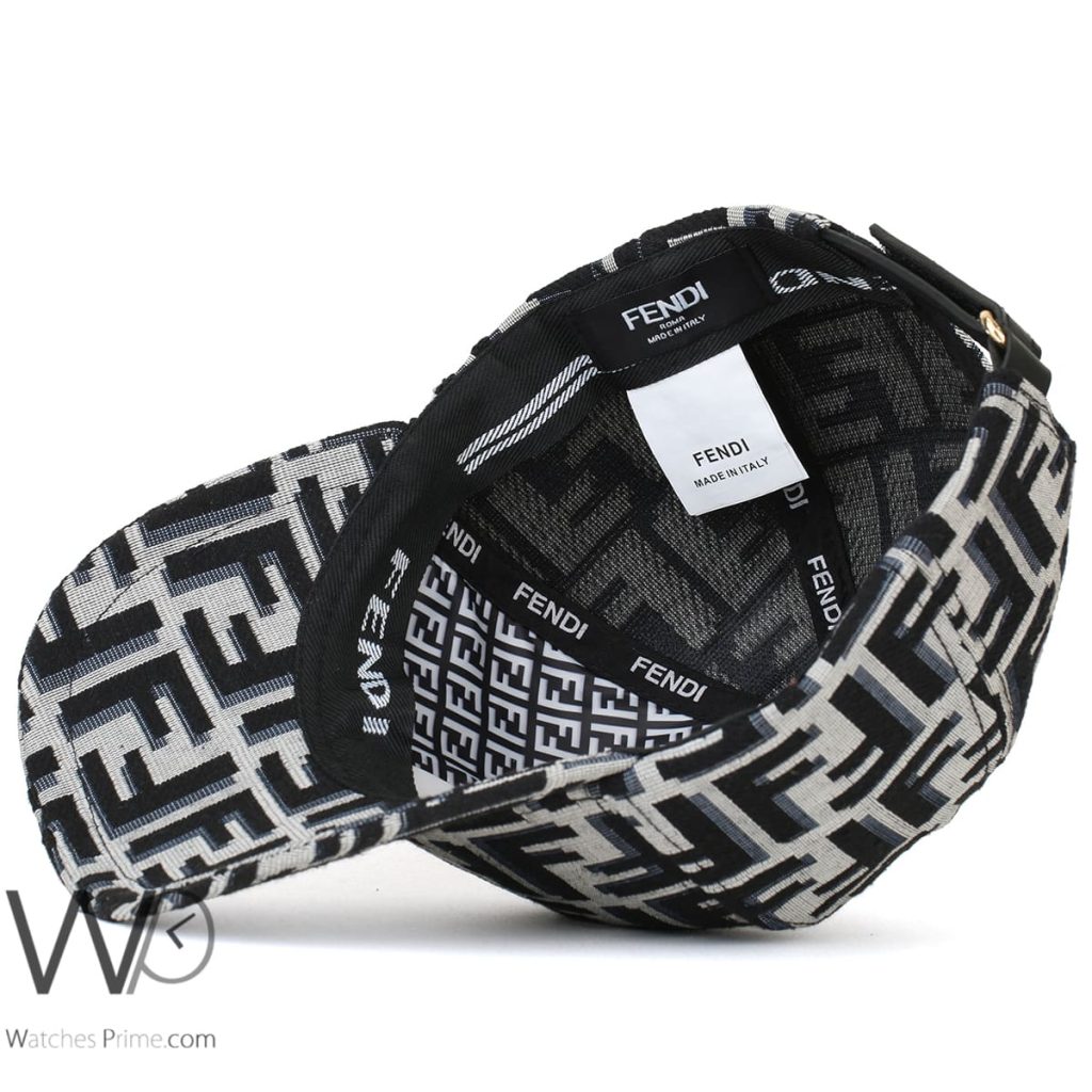Fendi Roma FF 1925 Baseball Cotton Black Cap | Watches Prime
