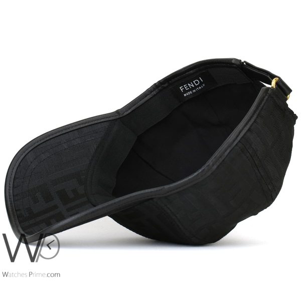 Fendi Roma FF Baseball Patterned Black Cap | Watches Prime