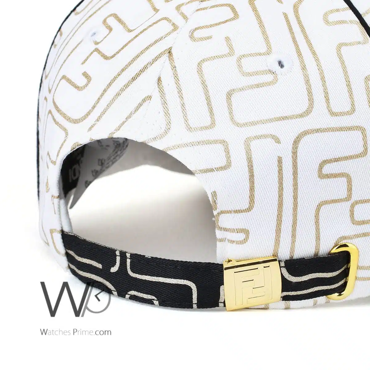 Fendi Roma FF Baseball Patterned White Cap | Watches Prime