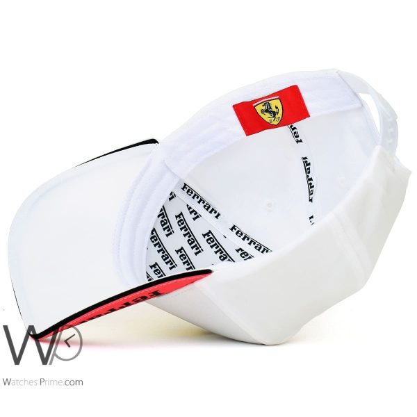 Ferrari SF Horse White Baseball Cotton Cap | Watches Prime