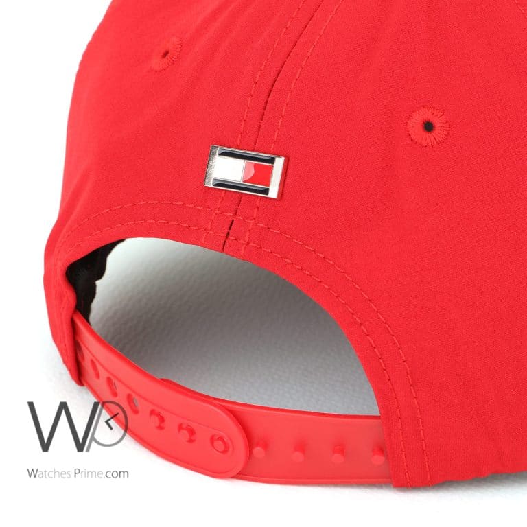 Tommy Hilfiger Red Baseball Cap Cotton | Watches Prime