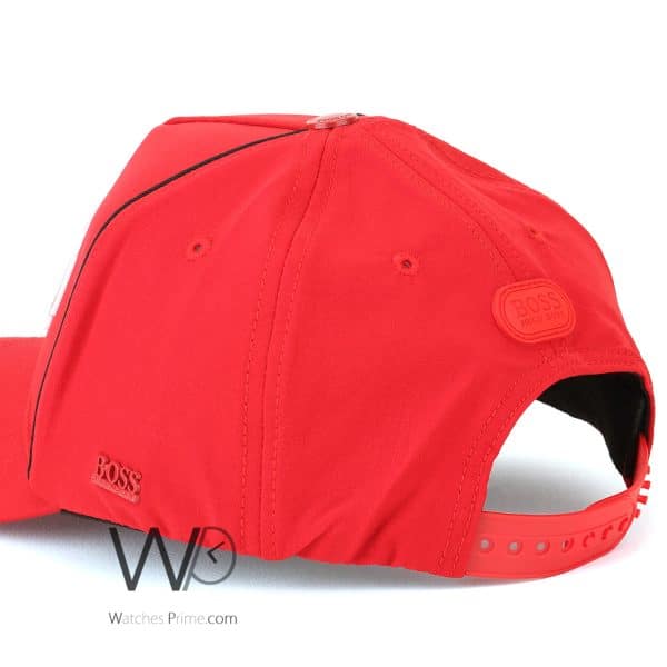 Hugo Boss Red Baseball Cap Cotton | Watches Prime