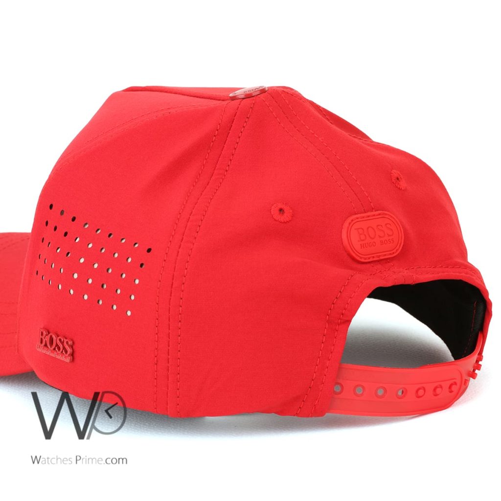 Hugo Boss Red Cotton Baseball Cap | Watches Prime