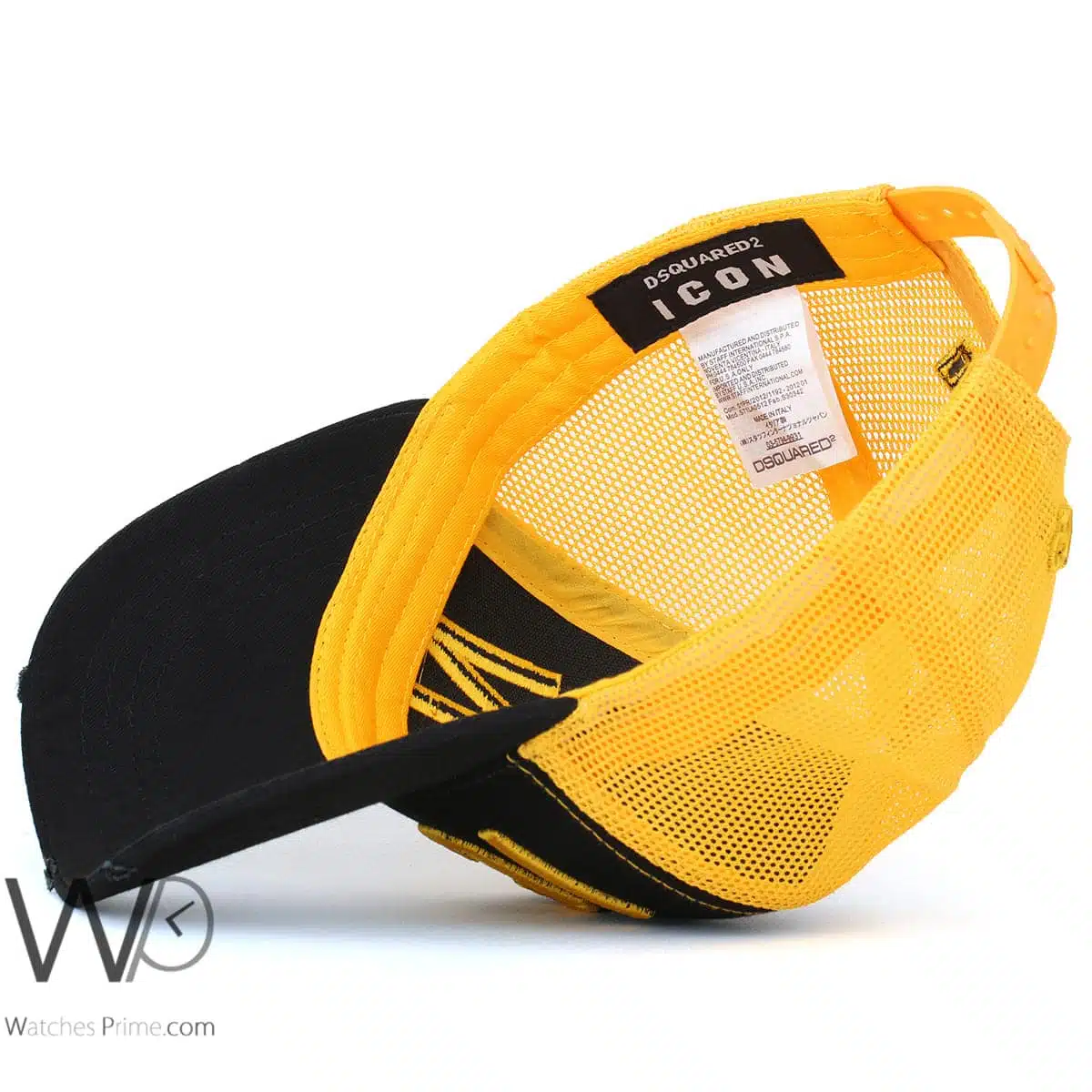 Dsquared2 Icon Yellow Black Trucker Cap | Watches Prime