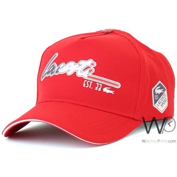 Lacoste Sport EST Red Baseball Cap | Watches Prime