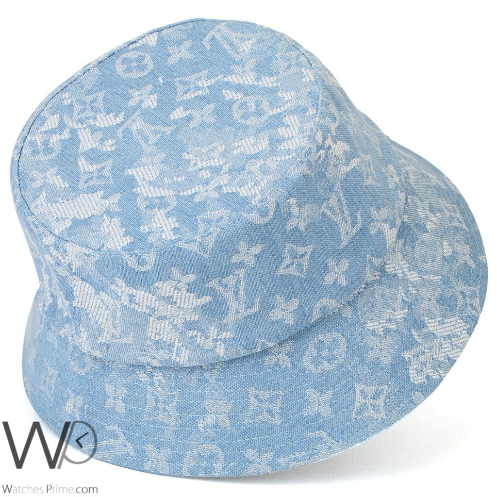 Louis Vuitton Summer Sun Bucket Hat Sky Blue Cotton LV | Watches Prime