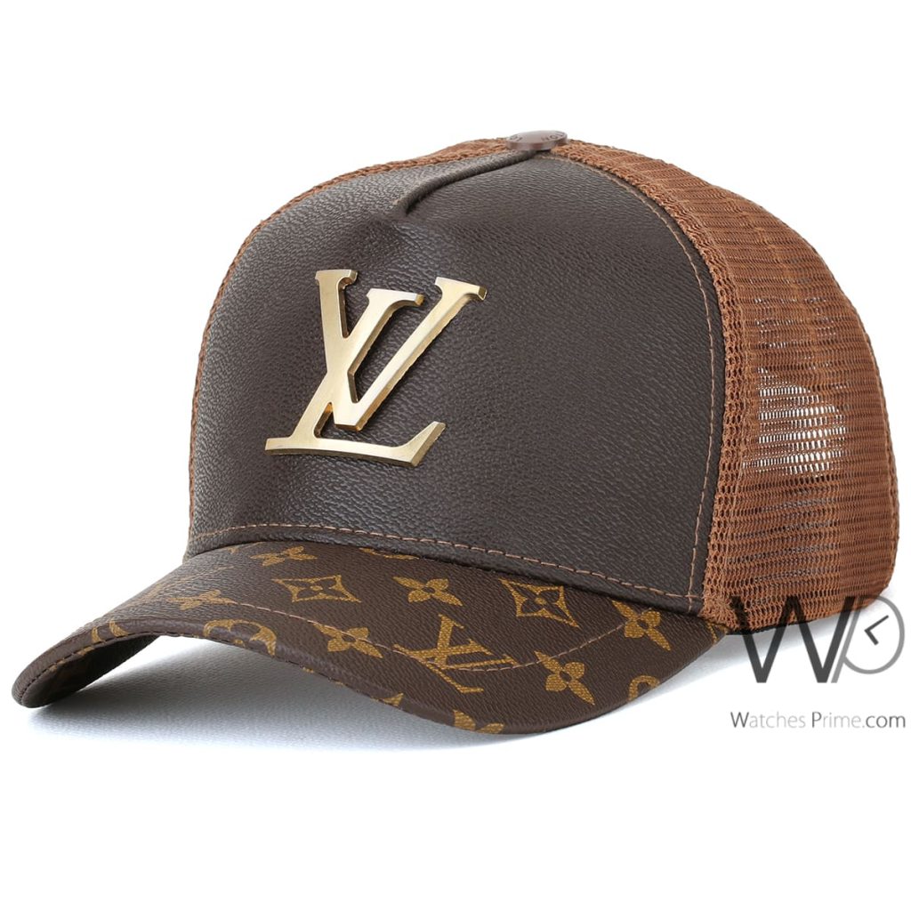 Brown Louis Vuitton LV Trucker Leather Cap | Watches Prime