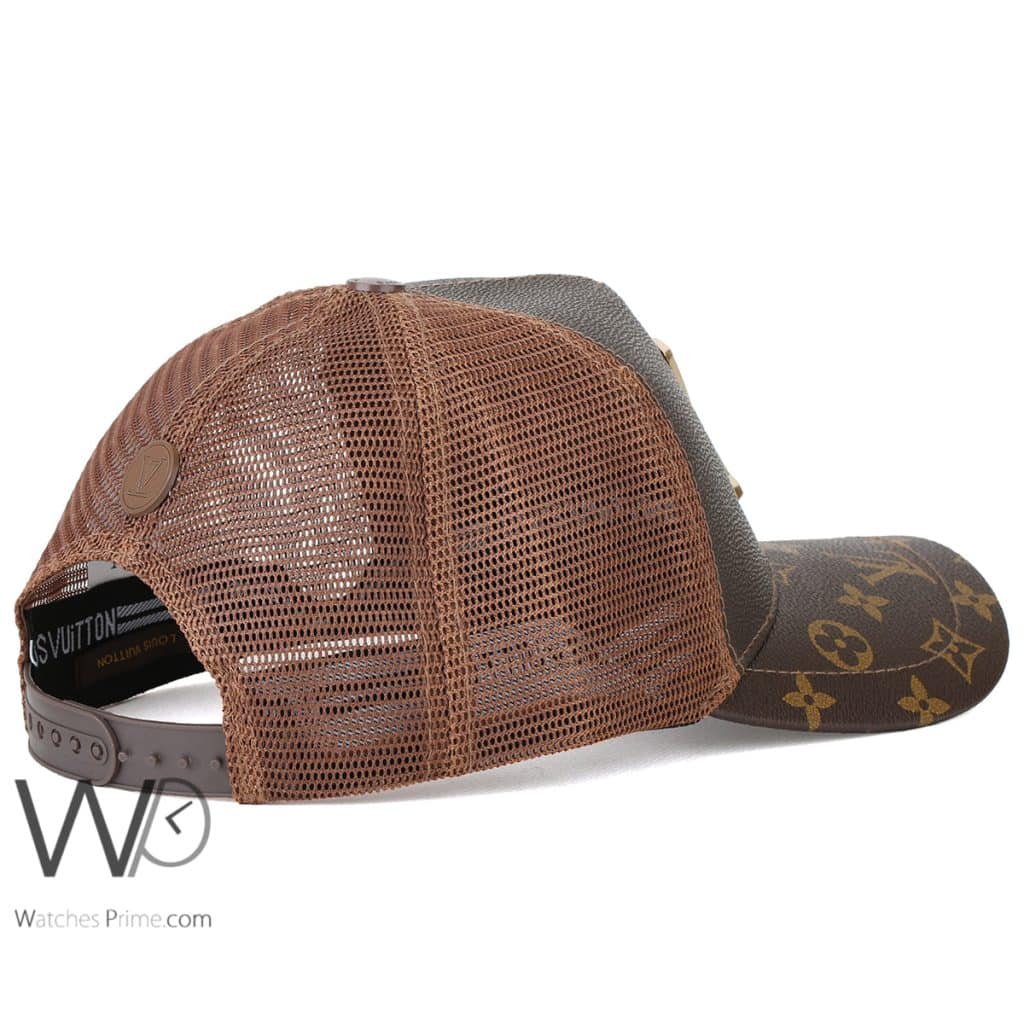 Brown Louis Vuitton LV Trucker Leather Cap | Watches Prime