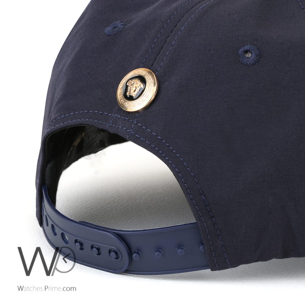 Versace Navy Blue Cotton Baseball Cap | Watches Prime