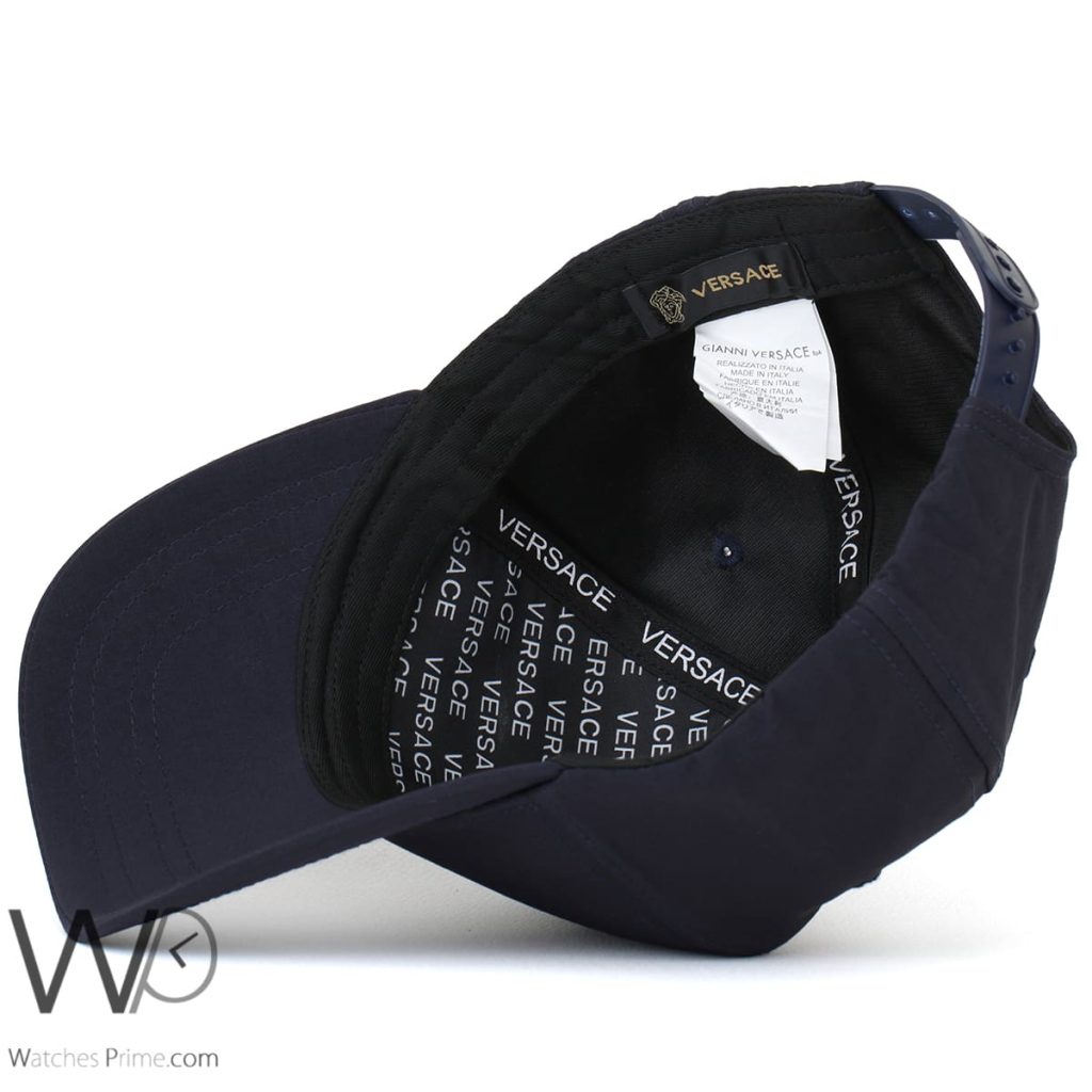 Versace Navy Blue Cotton Baseball Cap | Watches Prime