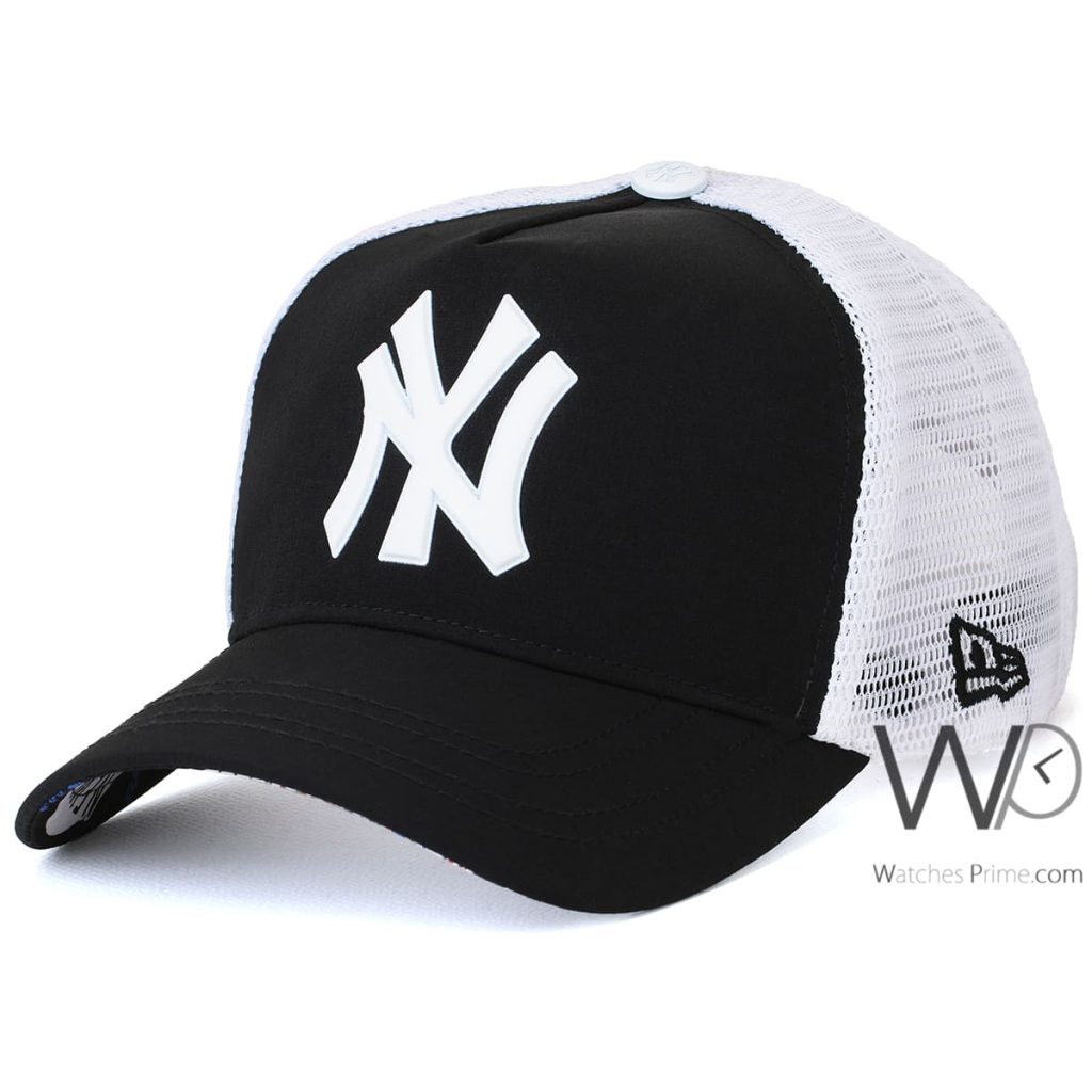 New York New Era NY Trucker Cap Black White | Watches Prime