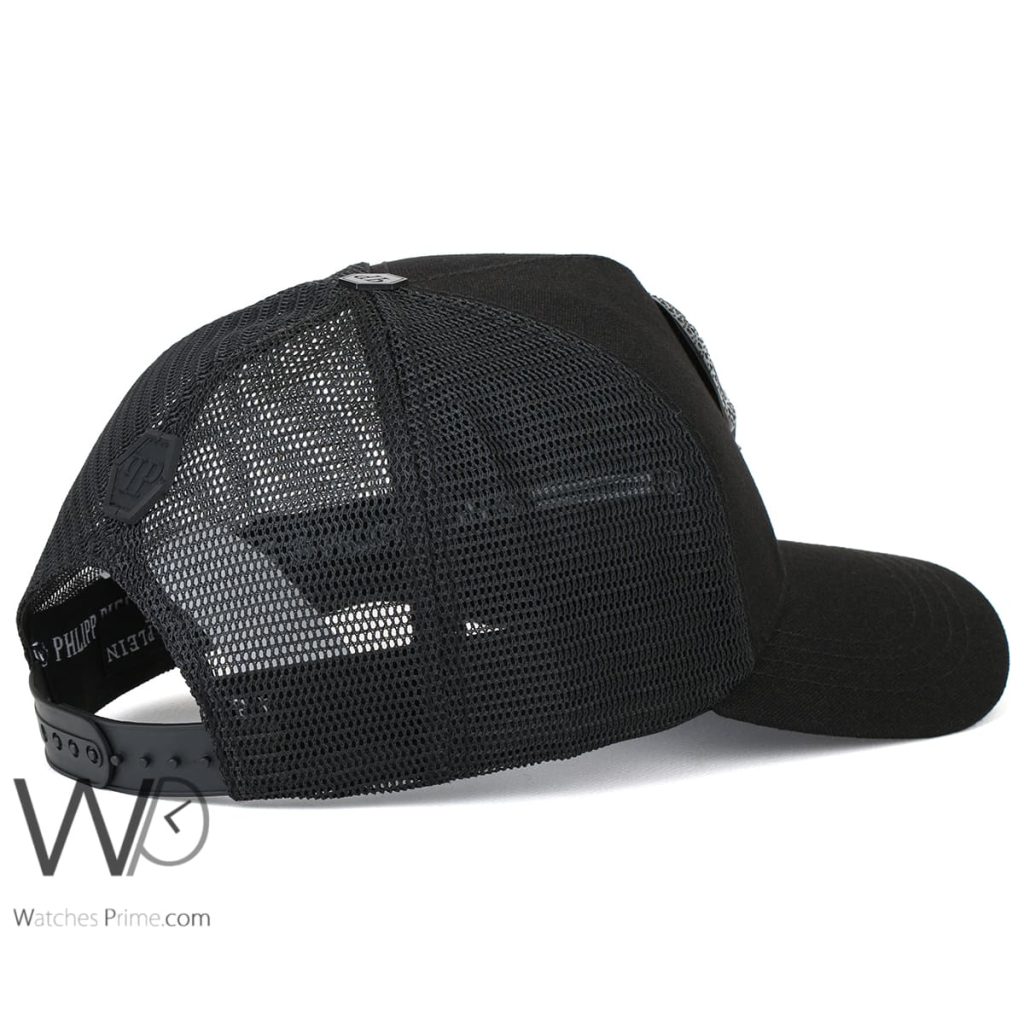 Philipp Plein PP Skull Trucker Black Cap | Watches Prime