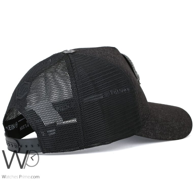 Philipp Plein PP Skull Trucker Black Cap | Watches Prime