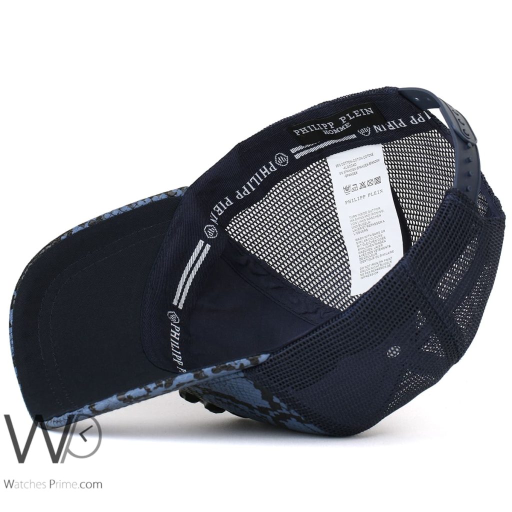 Philipp Plein PP Skull Trucker Blue Snake Cap | Watches Prime