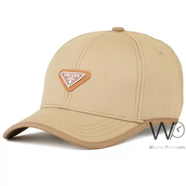 Prada Milano Baseball Beige Cap | Watches Prime