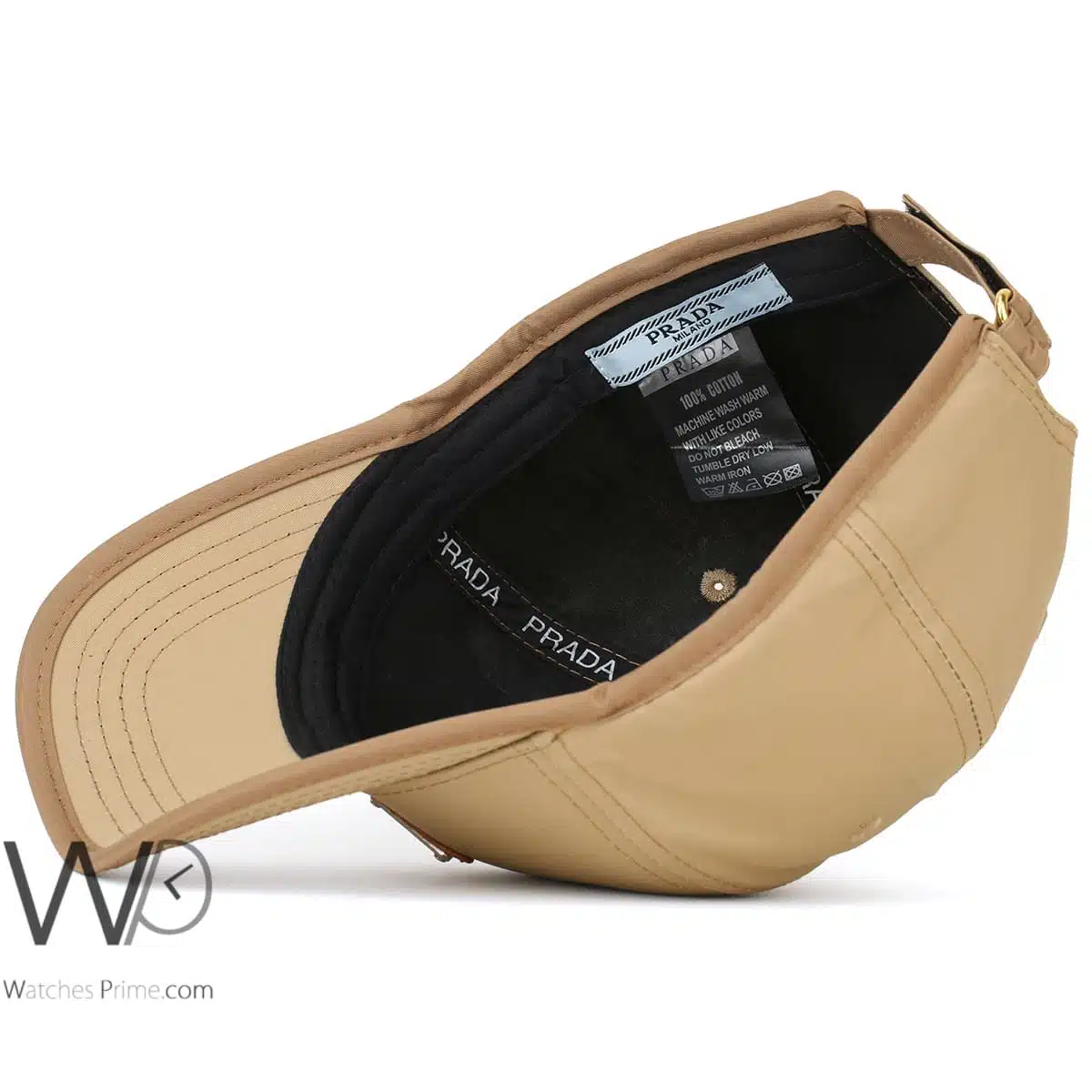Prada Milano Baseball Beige Cap | Watches Prime