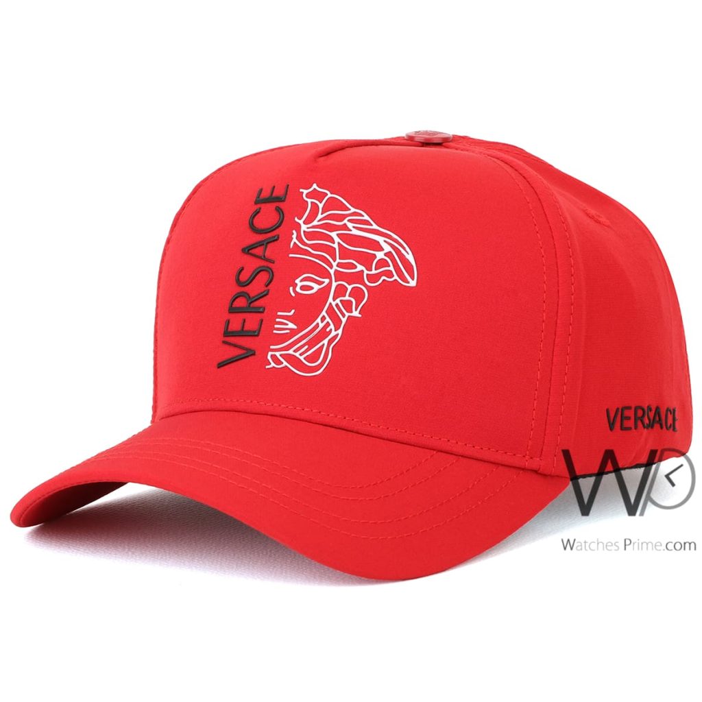 Versace Red Cotton Baseball Cap | Watches Prime