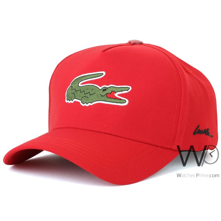 Lacoste Croc Baseball Cap Cotton Red | Watches Prime