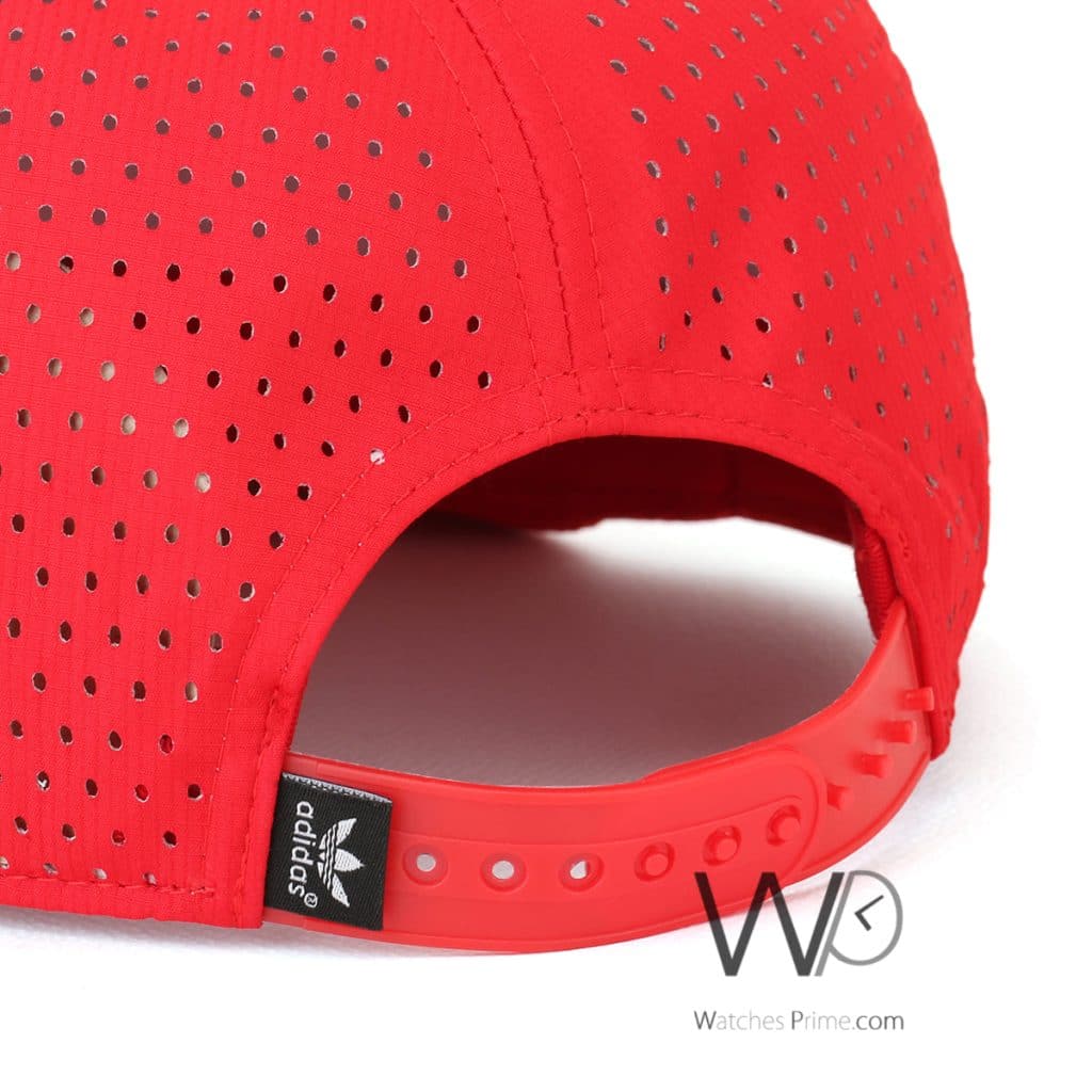 Adidas Snapback Flat Red Baseball Cap | Watches Prime