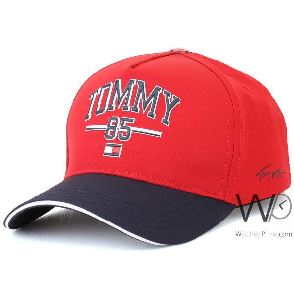 Tommy Hilfiger 85 Red Navy Blue Baseball Cap | Watches Prime