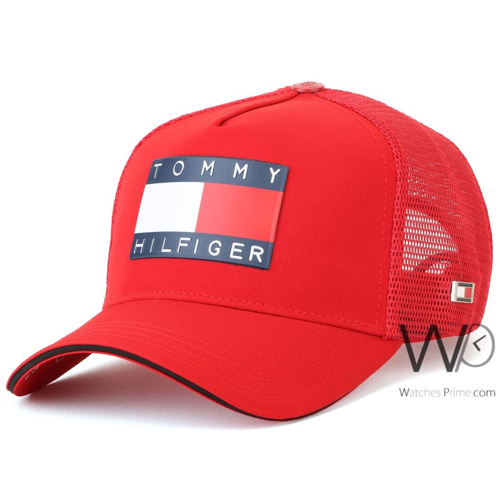 Tommy Hilfiger Red trucker Net Cap | Watches Prime