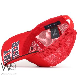 Tommy Hilfiger Red trucker Net Cap | Watches Prime