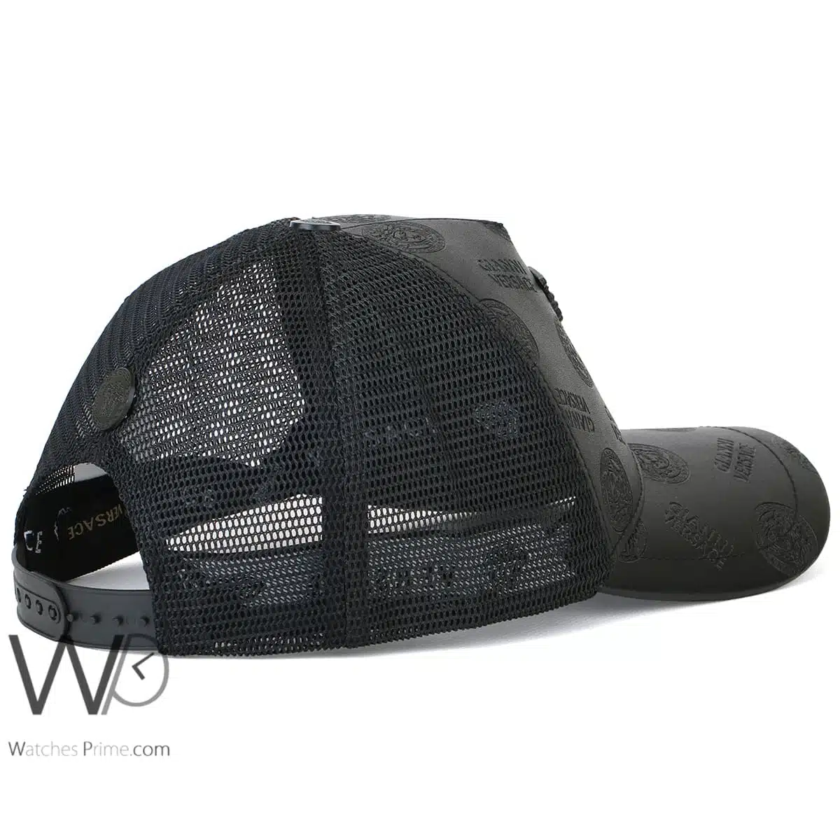 Versace Black Cotton Trucker Cap | Watches Prime