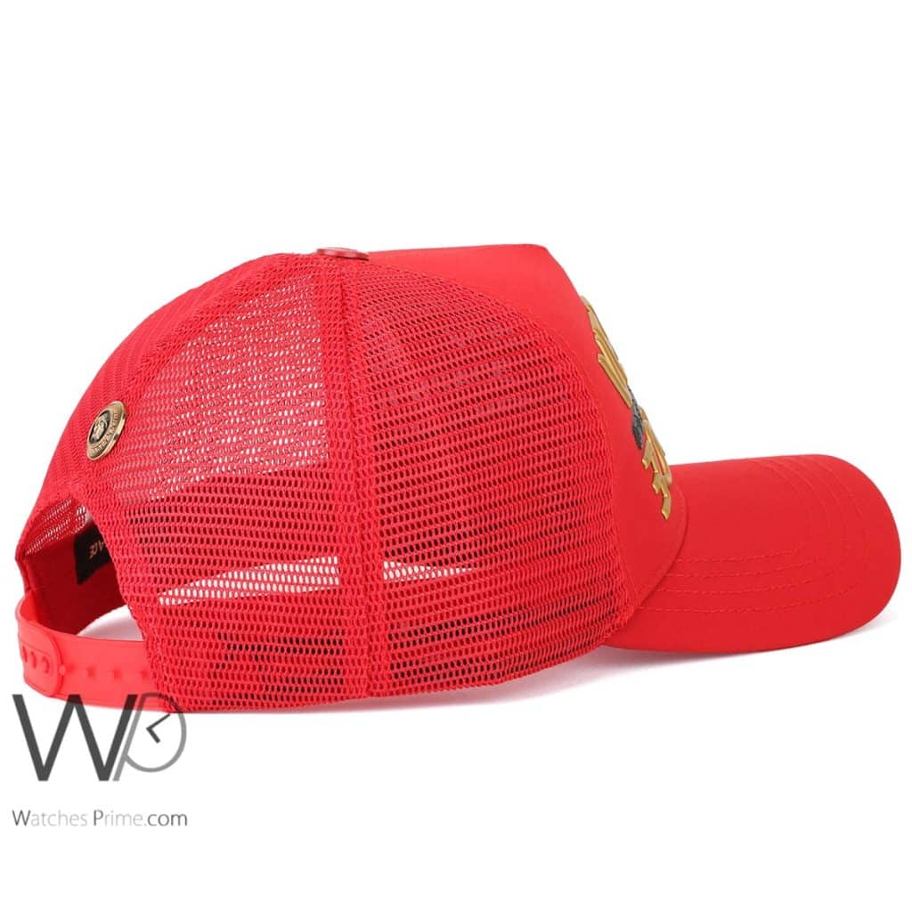 Versace Red Cotton Trucker Cap | Watches Prime