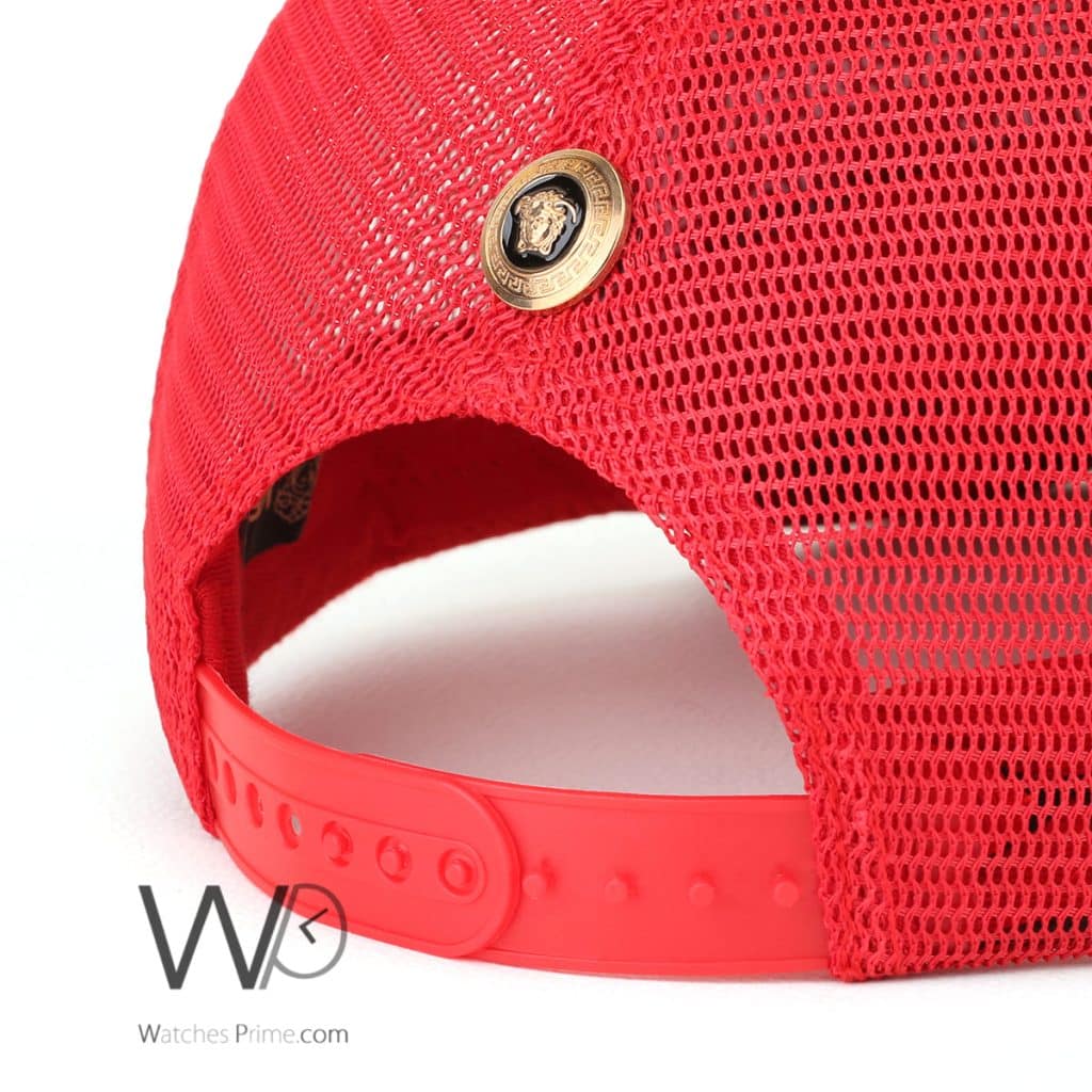 Versace Red Cotton Trucker Cap | Watches Prime