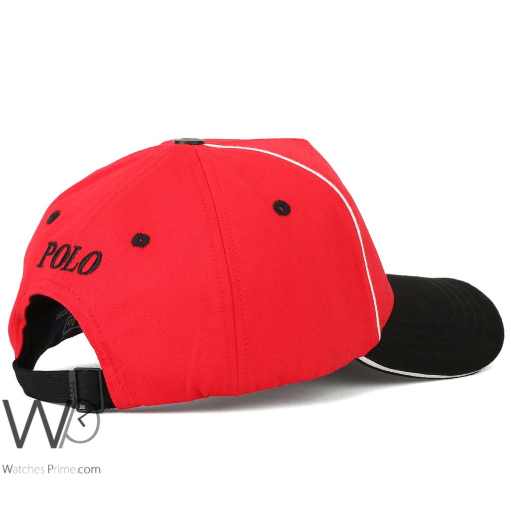 US Polo Ralph Lauren Baseball Red Black Cotton Cap | Watches Prime