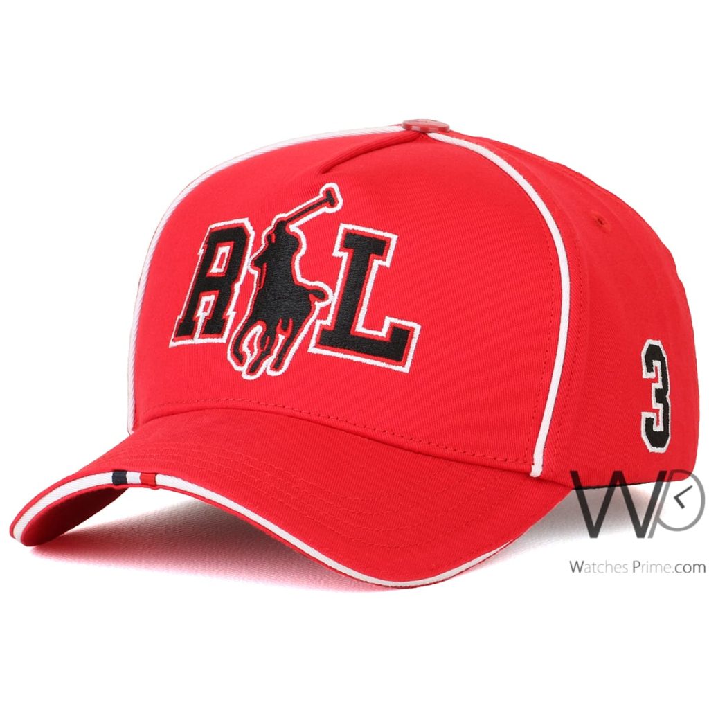 US Polo Ralph Lauren Baseball Red Cotton Cap | Watches Prime