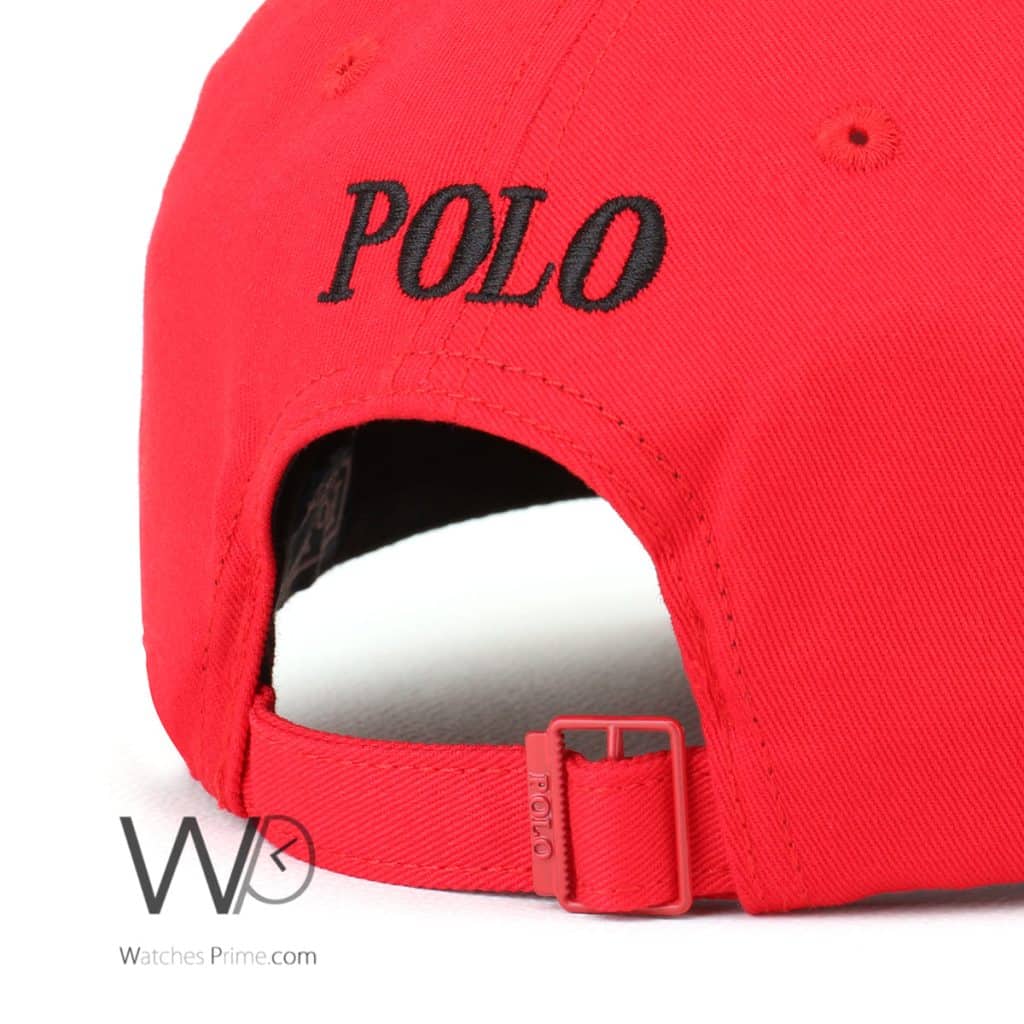 US Polo Ralph Lauren Baseball Red Cotton Cap | Watches Prime