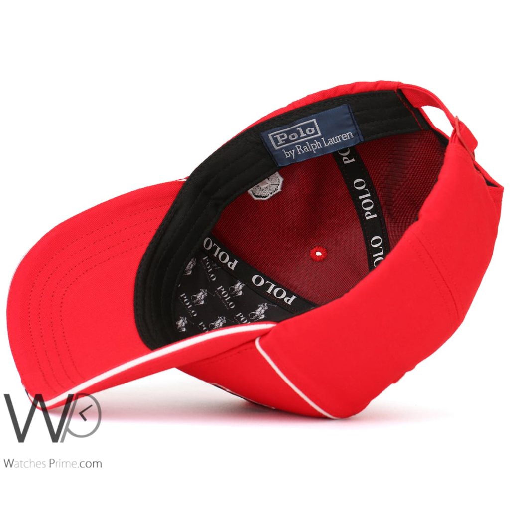US Polo Ralph Lauren Baseball Red Cotton Cap | Watches Prime