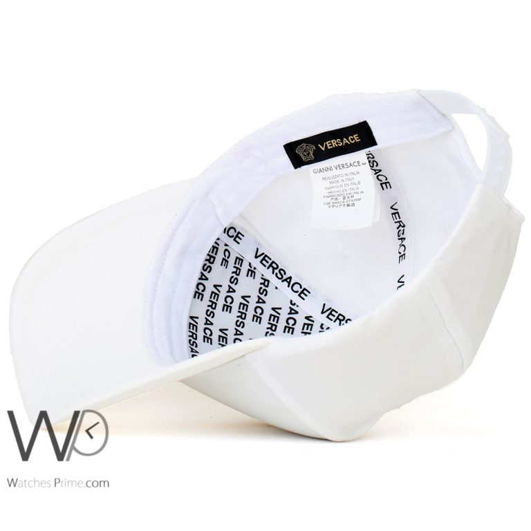 Versace White Cotton Baseball Cap | Watches Prime
