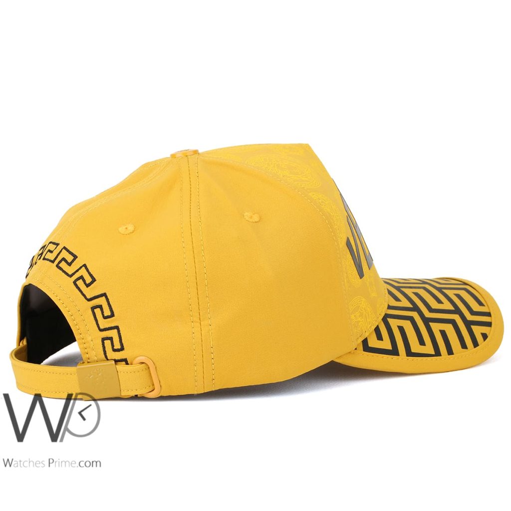 Versace Yellow Patterned Cotton Baseball Cap | Watches Prime