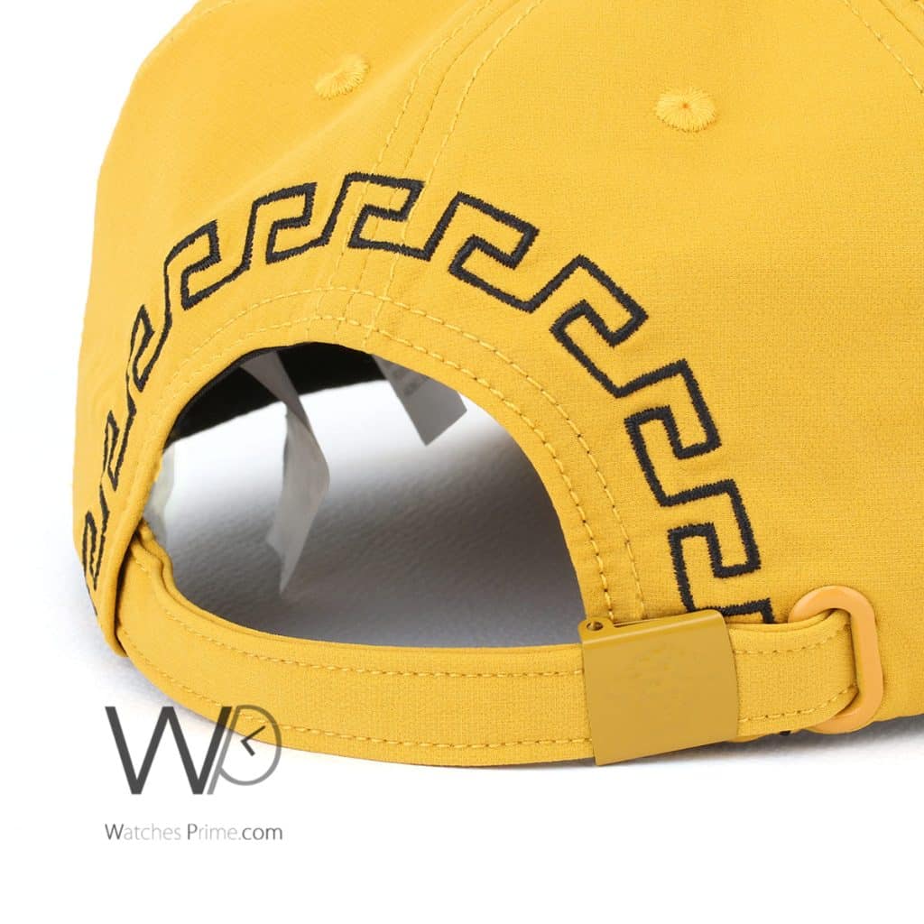 Versace Yellow Patterned Cotton Baseball Cap | Watches Prime