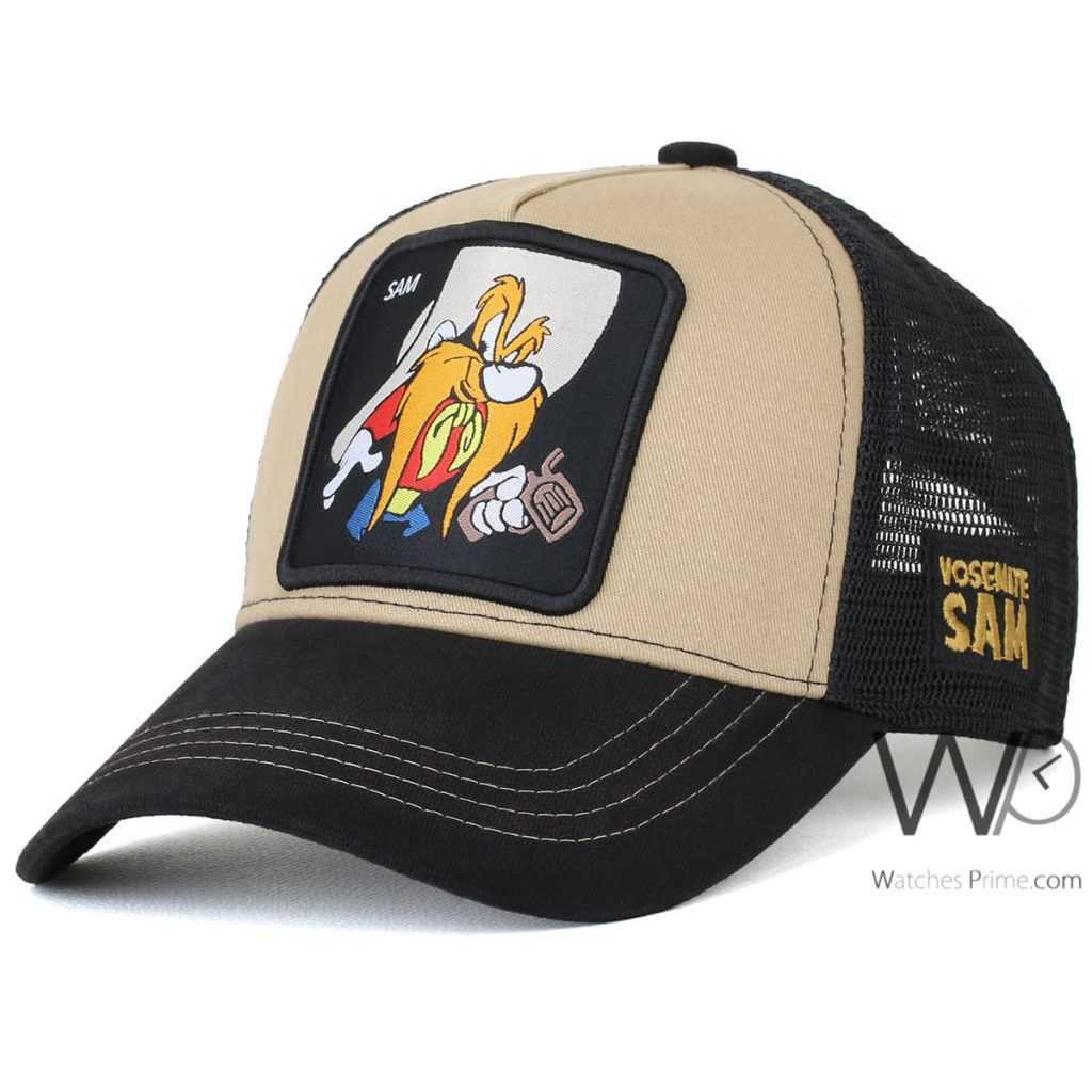 Yosemite Sam Trucker Beige Black Cap | Watches Prime