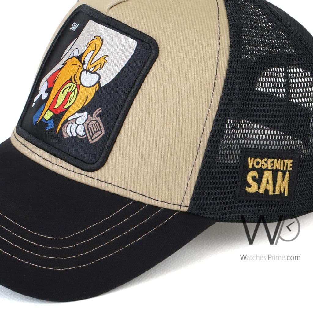 Yosemite Sam Trucker Beige Black Cap | Watches Prime