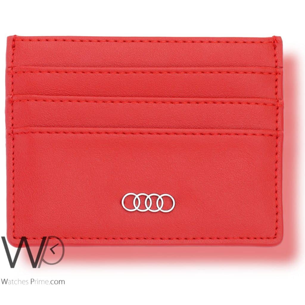 Audi Card Holder Wallet For Men Red | Watches Prime