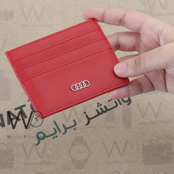 Audi Card Holder Wallet For Men Red | Watches Prime
