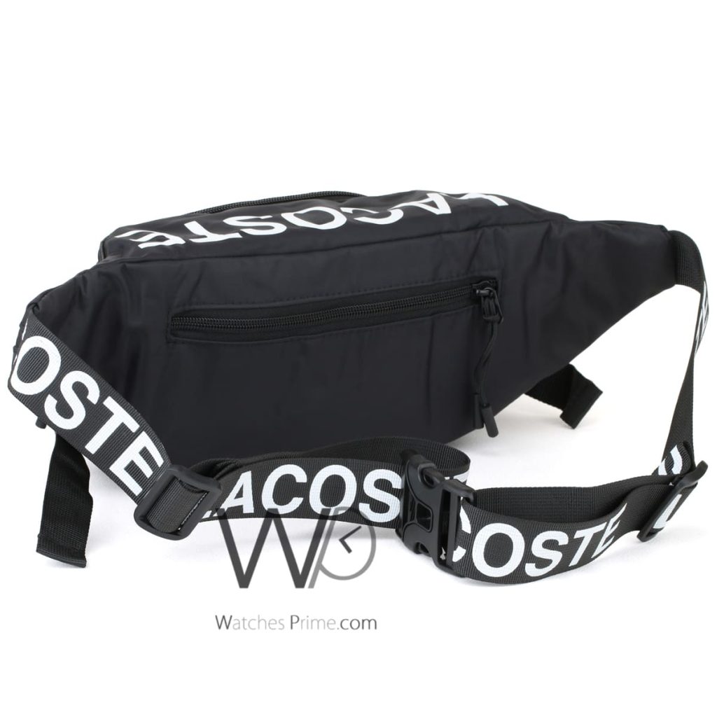 Black Lacoste Waterproof Waist Belt Bag Men | Watches Prime