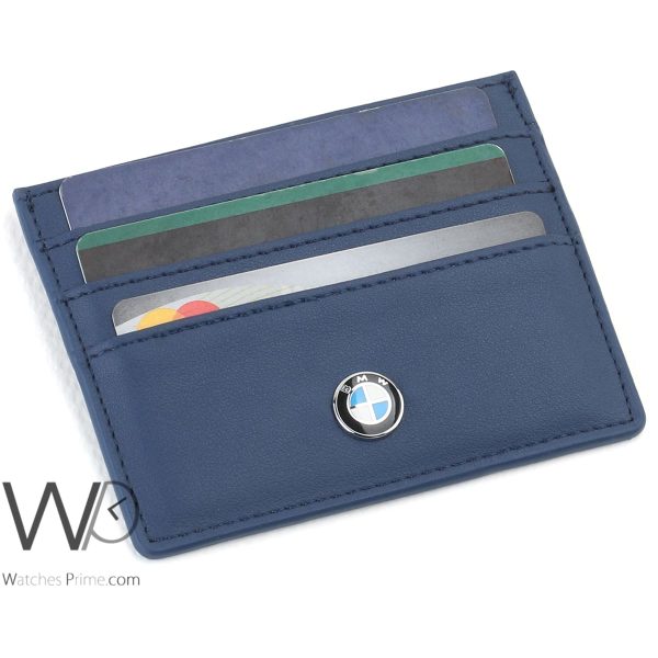 BMW Card Holder Wallet Blue For Men | Watches Prime